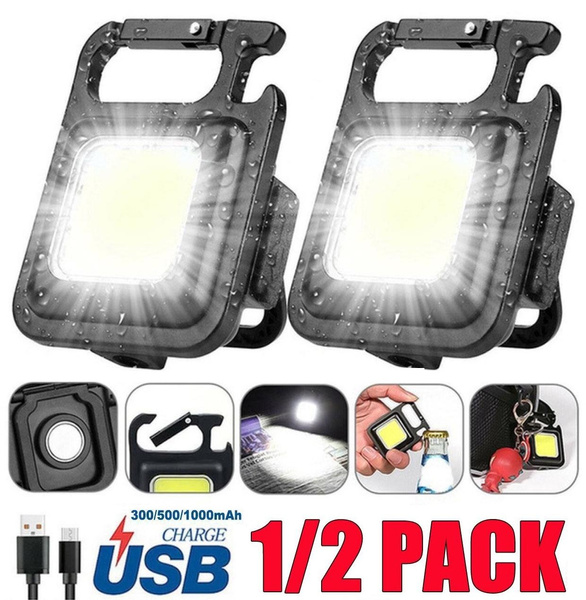 1/2 Pack Mini Pocket LED Light Portable COB Work Lamp Flashlight ...