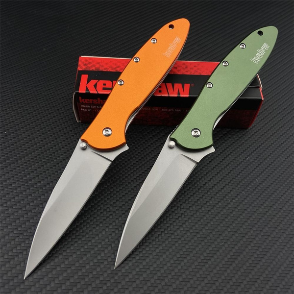 Kershaw 1660 Ken Onion Leek Linerlock A/O Assisted 14C28N Steel Plain ...