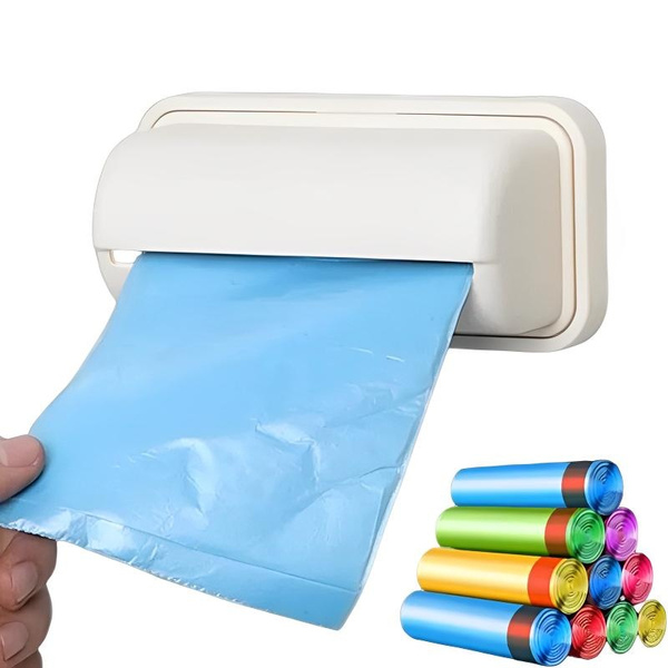 Garbage Bag Storage Box Plastic Bag Collector Free Punching Wall ...