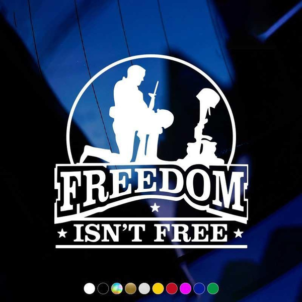1PC US Military Freedom Isn't Free Car Stickers Car Body Vinyl Decal ...