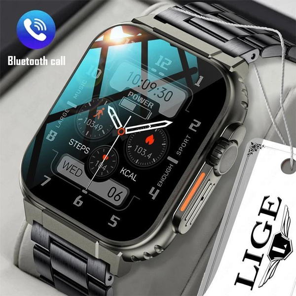 Lige 600mAh Smart Watch Ultra Watch Men Bluetooth Call(Answer/Make Call ...