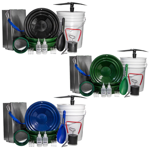 ASR Outdoor 20pc Complete Gold Panning Kit with 50 Inch Folding Sluice ...