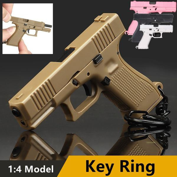 Tactical Pistol Shape Keychain Mini Portable Decorations Detachable G ...