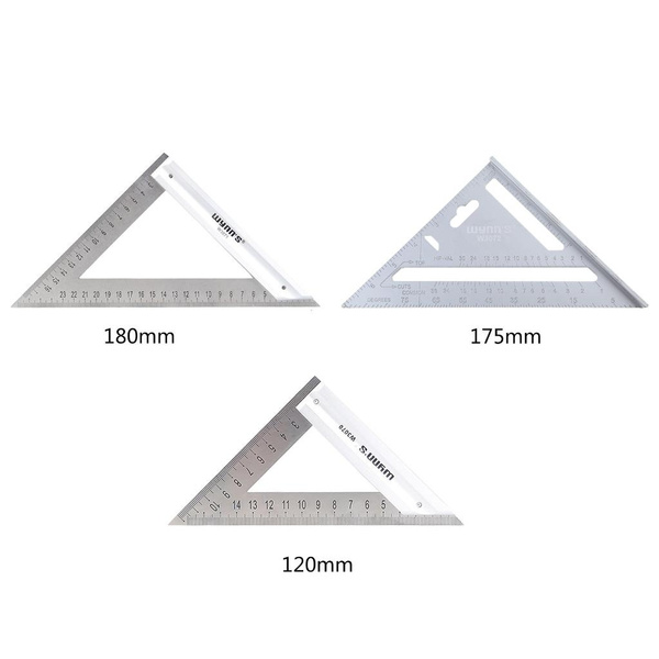 Triangle Ruler Aluminum-Alloy Angle Protractor Positioning Tool Square ...