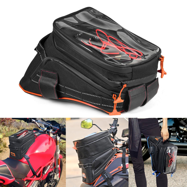 Large Capacity Expandable Motorcycle Tank Bags Cycling Riding Wireless ...