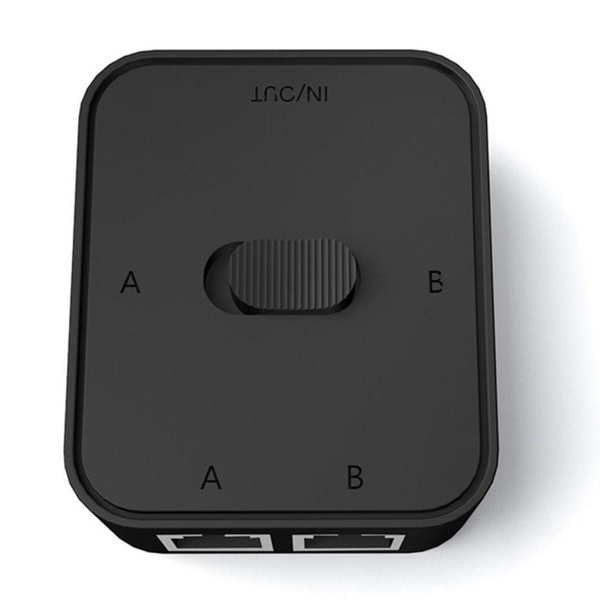 2 Ports Connector Lan Hub 2 In 1 Out 1 In 2 Out Selector Ethernet Network Switch Box Splitter Wish