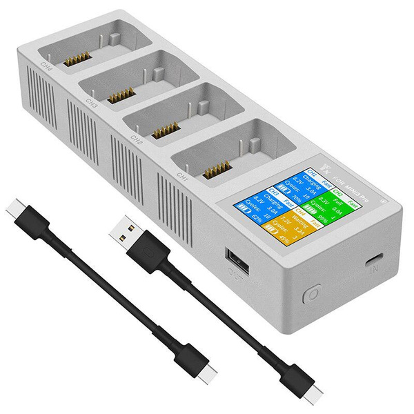 4port Charger Two Batteries Parallel Fast Charging 2453mAh 3850mAh ...