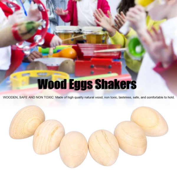 Wood Eggs Shakers Set Natural Wooden Egg Rattle Musical Percussion Instruments | Wish