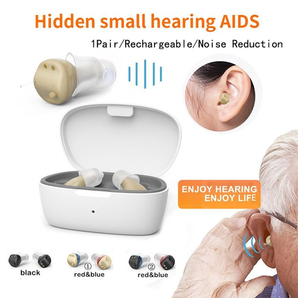 1 Pair Digital Rechargeable Hearing Aids Automatic Noise Reduction ...