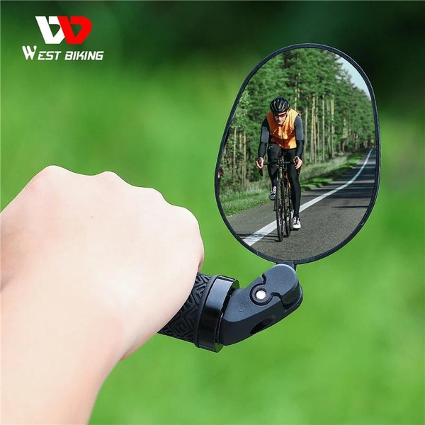 WEST BIKING Wide Angle Bike Rearview Mirror MTB Road Bicycle Handlebar ...