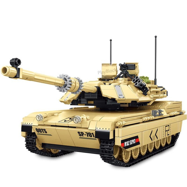 WW2 Military Model Series US M1A2 Main Battle Tank Collection Ornaments ...
