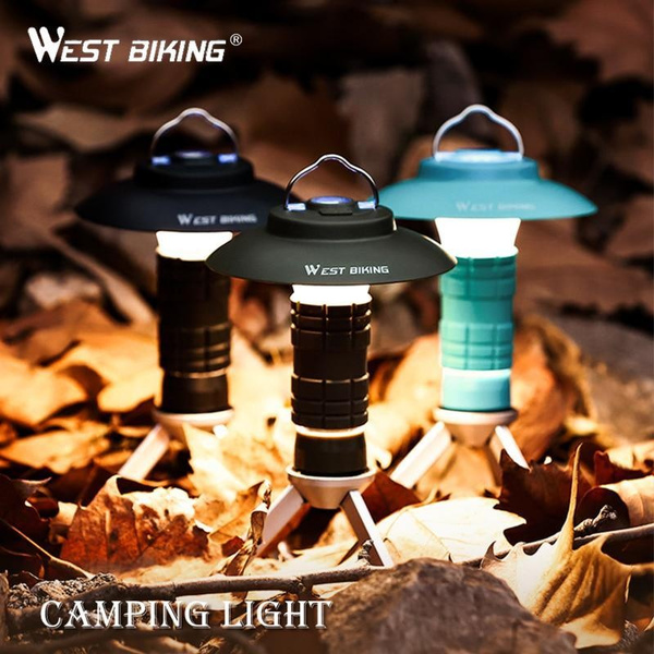 WEST BIKING Portable Multifunction Camping Light USB Rechargeable 3 ...