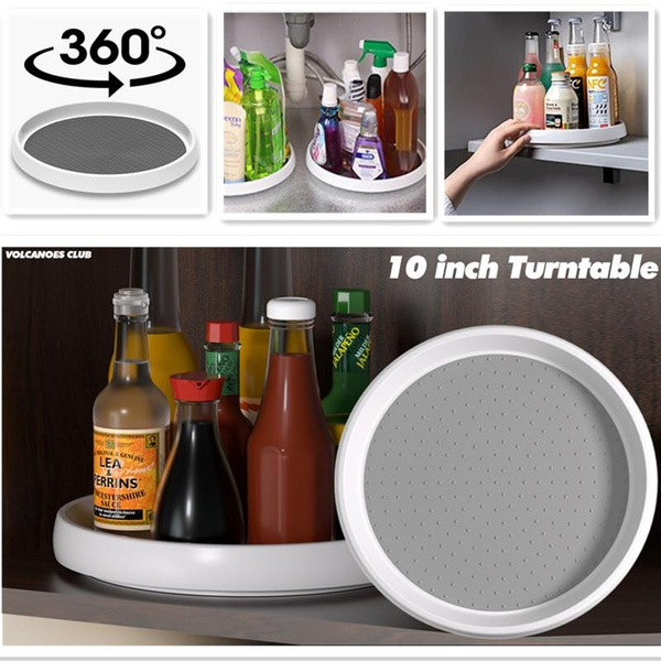 Non-Slip Lazy Susan Turntable Display Stand - 12-Inch Rotating Spice ...
