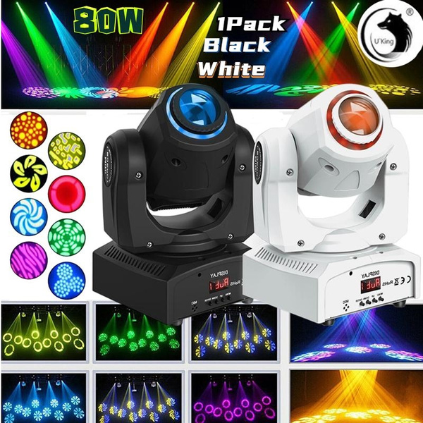 Black Moving Head Lights LED Stage Light USB Rechargeable RGB Laser ...