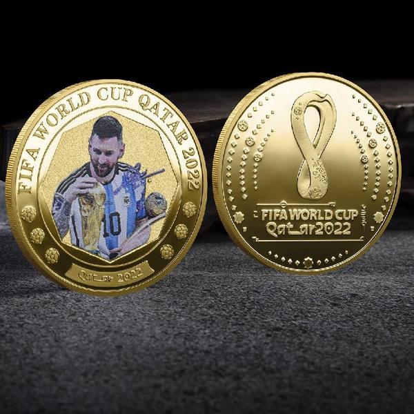 2022 FIFA World Cup Qatar Messi Gold and Silver Commemorative Coins for Fan Collection | Wish