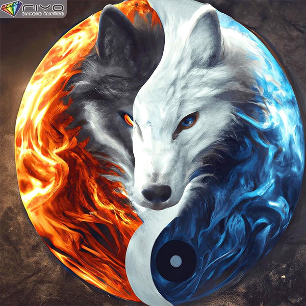FIYO Wolf DIY 5D Diamond Painting Full Drill with Number Kits Home and ...