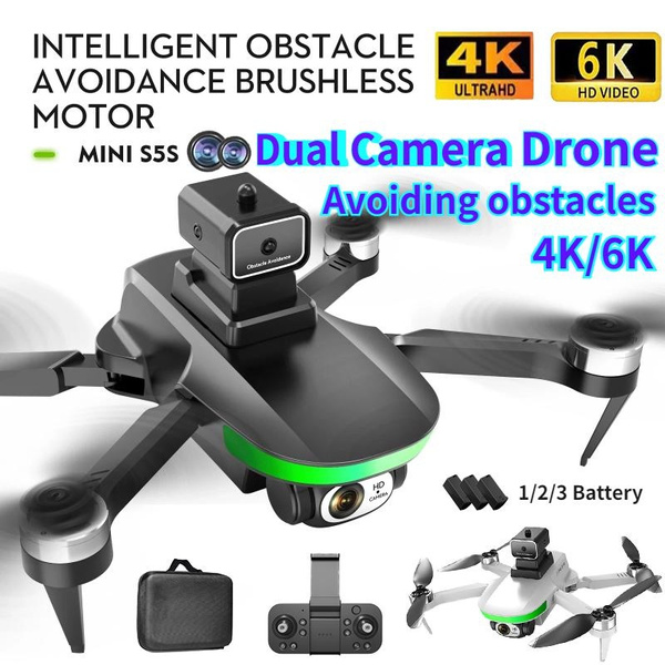 Professional S5S Mini Drone 8K Dual Camera Obstacle Avoidance Optical Flow Brushless Motor Fly ...