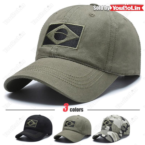 Brazil Flag Cap Hat Embroidered Brazilian Brazil National Flag Camo ...