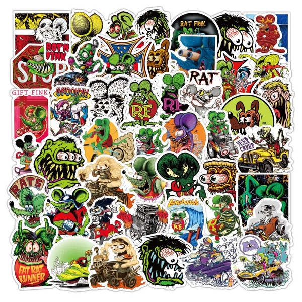 15/50Pcs Rat Fink Stickers graffiti Stickers for DIY Luggage Laptop ...