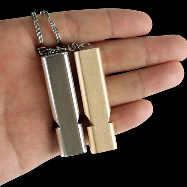 Flat Aluminum Alloy Dual Frequency Survival Whistle, Dual Tube Outdoor ...