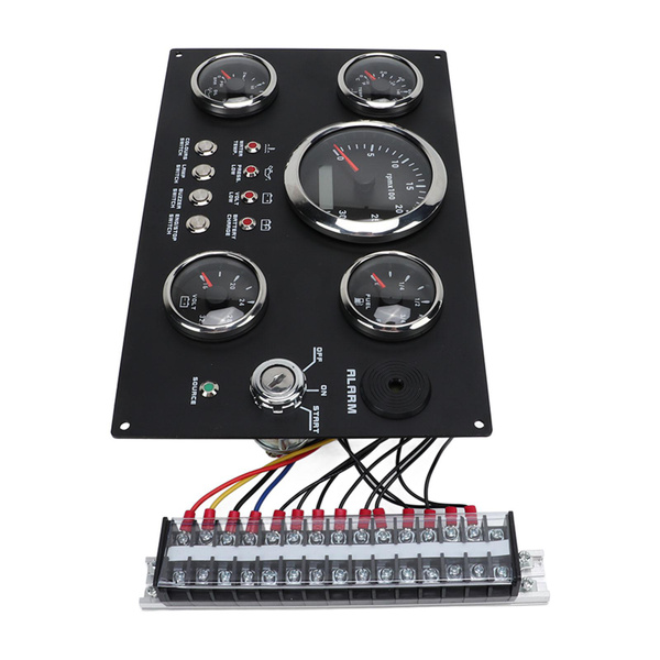 5 Gauge Cluster Kit, Digital Dashboard Gauge Set, Engine Speedometer ...
