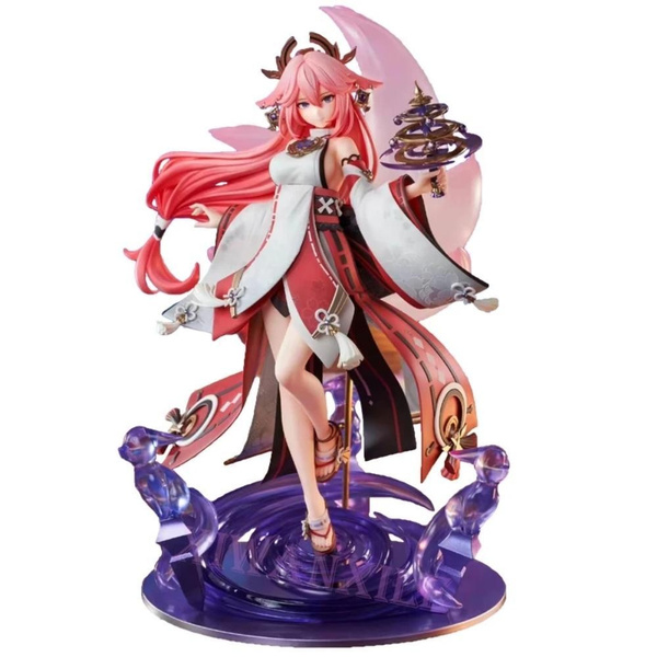 24cm Genshin Impact Yae Miko Anime Girl Figure Yae Miko Action Figure ...