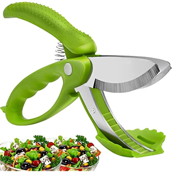 Upgraded Salad Scissors Tossing and Chopping Salad Chopper Heavy Duty ...