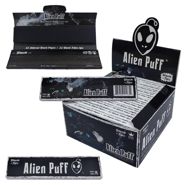 24 packs per box Black paper with filter tips king size sheets Black ...