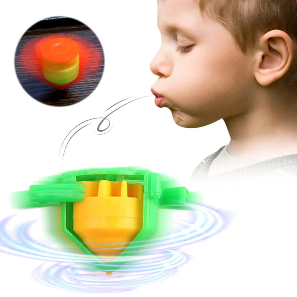 2PCS Colorful Spinning Top Plastic Gyroscope Novelty Whistle Spinning ...