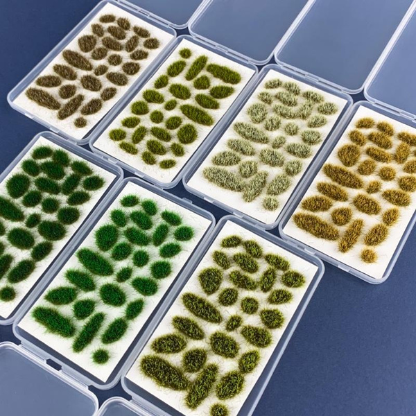 Box Simulatiom Mini Static Grass Model Diorama Grass Irregular Making ...