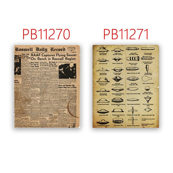 Roswell UFO Incident 1947 Newspaper Print Ufology Poster UFO ...