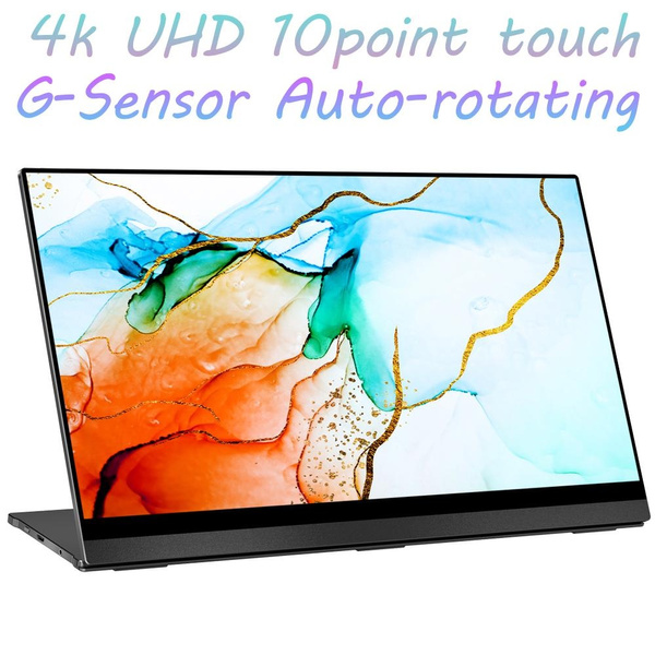 4K TouchScreen Monitor Automatic Rotate Gravity Sensor, UPERFECT 15.6 ...