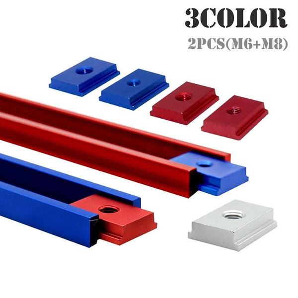 2PCS 30mm Aluminum Alloy M8 M6 T-track T-slot Slide Woodworking Slot ...