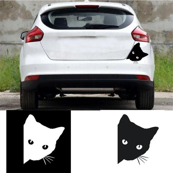 1PC Car Stickers Cute Cartoon Funny Cats Vinyl Car Window Decal | Wish