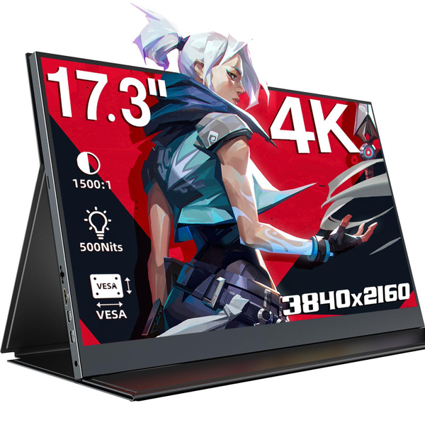 UPERFECT 17.3 Inches Portable 4K Gaming Monitor W/ 100% Adobe RGB Eye ...