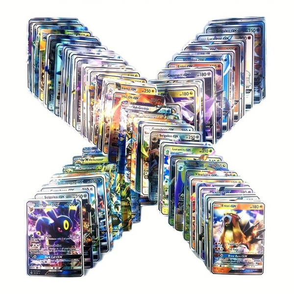 100 Collectible Cards,VMAX Anime Cards GX TAG Team Cards,Kids Cartoon ...