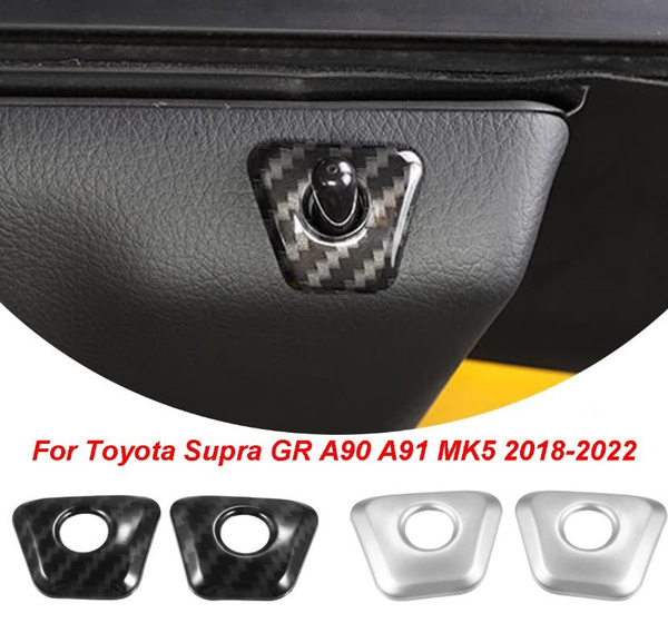 2Pcs Car Inner Door Lock Pins Caps Accessories for Toyota Supra GR A90 ...