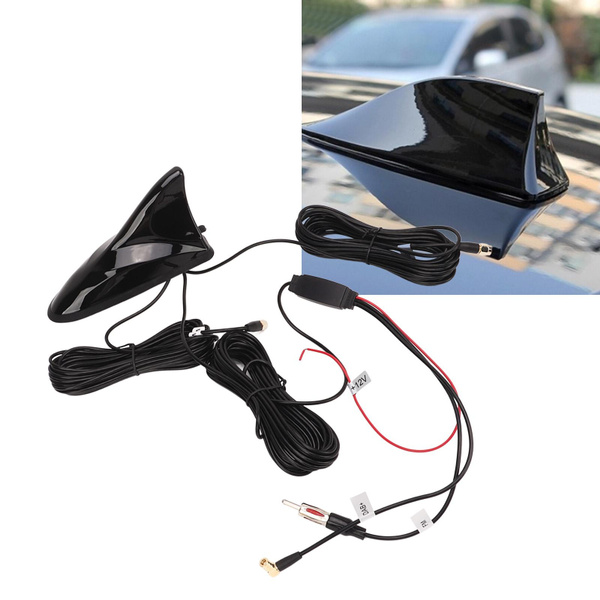 12V SharkFin Antenna GPS DAB FM WIFI High Sensitivity 5m Cable Length ...