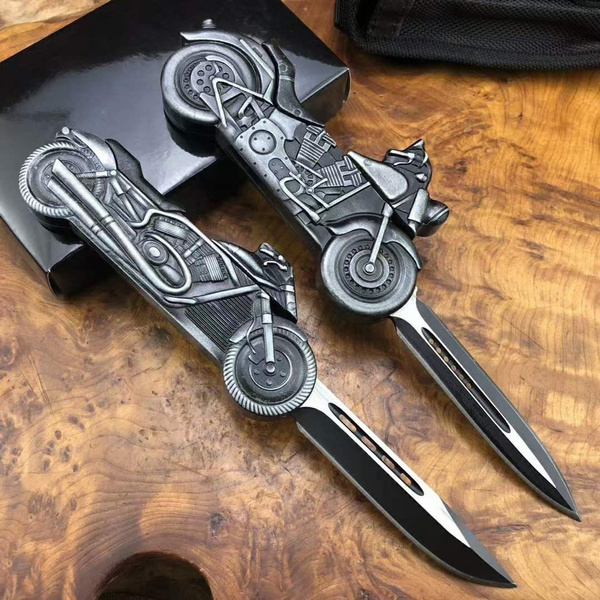 2023 Tactical Motorcycle AUTO OTF Spring Assisted Open Hidden Knife ...