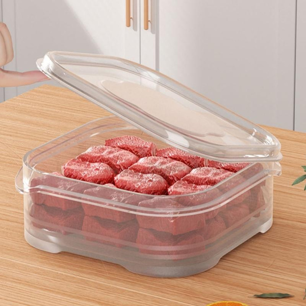 Meat Food Storage Containers Fresh Refrigerator Case Fish Crisper Box ...