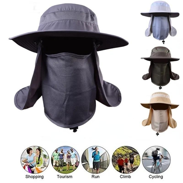 Summer Sun Hats UV Protection Outdoor Hunting Fishing Cap for Men Women ...