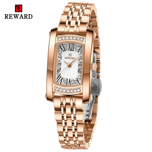 REWARD Fashion Bracelet Watch Women Romantic Rhinestone Alloy Dial ...