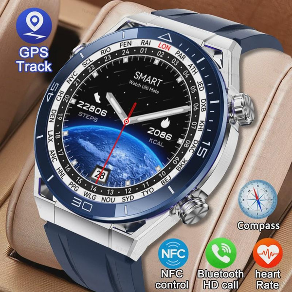 New ECG+PPG Men's Smartwatch Bluetooth Call GPS Exercise Tracker NFC ...