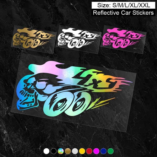 1PC Sports Car Skeleton Creative Car Decals Creative Car Stickers ...