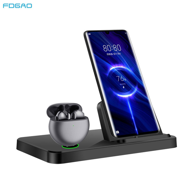 Wireless Charging Station,FDGAO 2 in 1 Portable Charger Stand for ...