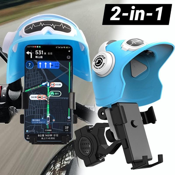 Creative Motorcycle Handlebar Phone Mount Stand Helmet Sun Visor ...