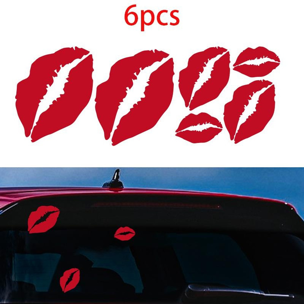 Red Lips Car Stickers Kiss Car Body Automobile Trucks Windows Car ...