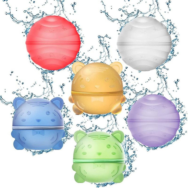 Reusable Water Balloons For Kids, Easy Quick Fill Silicone Water Bombs ...