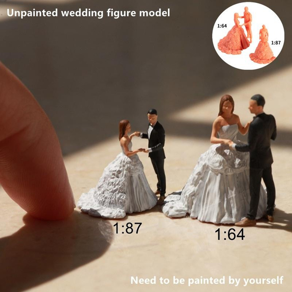 1:87/1:64 Scale Unpainted Wedding Character Model People Resin Model ...