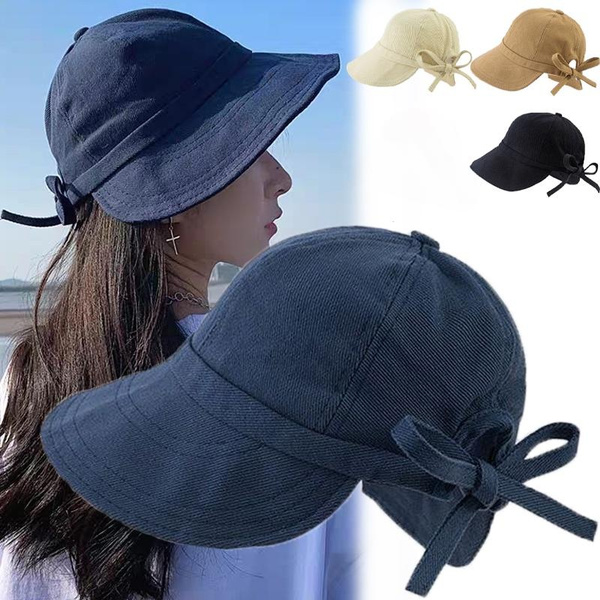 1pc Summer Outdoor Hat Women Foldable Beach Fisherman Sunhat Adjustable ...
